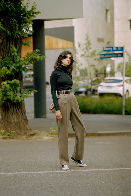 Georgia Australian Black Wool Skivvy